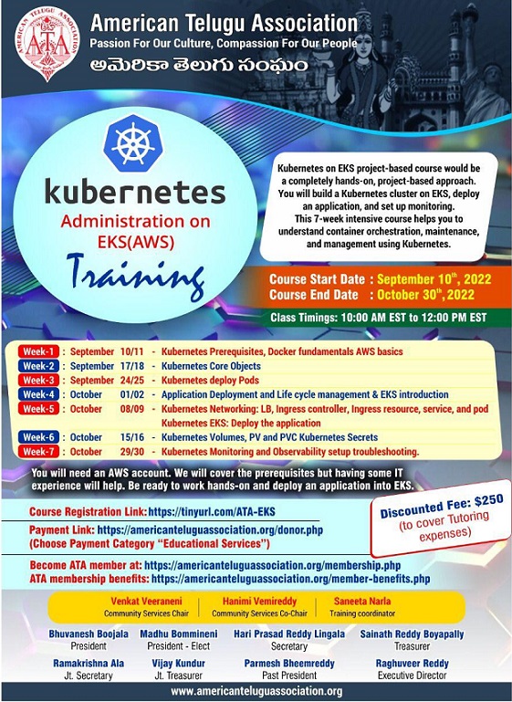 ATA offers an IT training course; AWS Kubernetes - NRI2NRI.Com