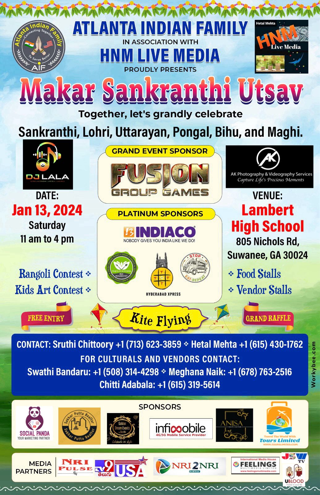 Makar Sankranthi Utsav on Jan 13: Atlanta Indian Family & HNM Live ...
