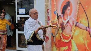 A 7 foot poster of Lord Rama unveiled @ Hindu Temple of Greater Chicago ...