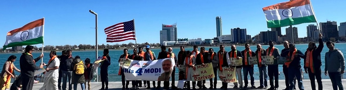 A vibrant Modi Ka Parivar march in Hollywood, New York City, Detroit ...