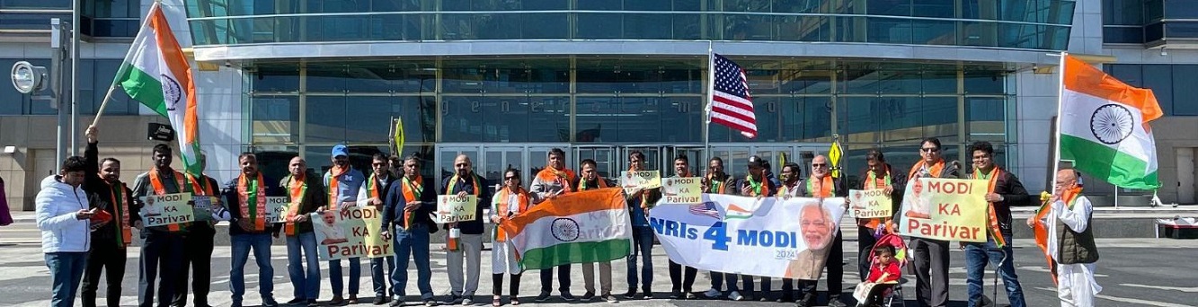 A vibrant Modi Ka Parivar march in Hollywood, New York City, Detroit ...