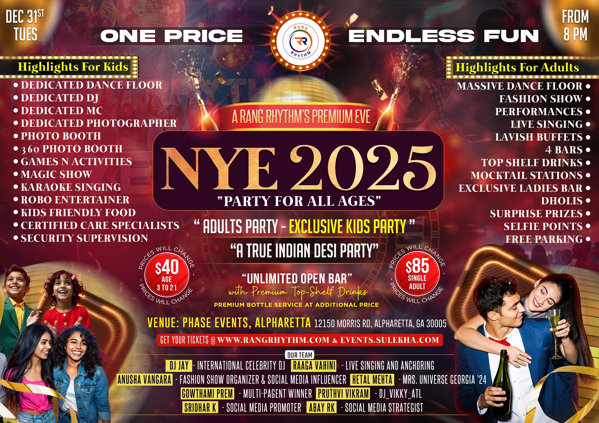 Rang Rhythm’s premium new year party for all ages at Phase Events in ...