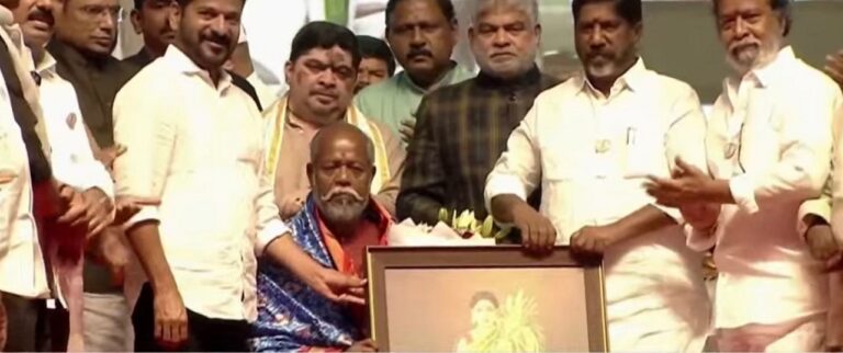 CM Revanth Reddy unveils the majestic Telangana Talli Statue at new ...