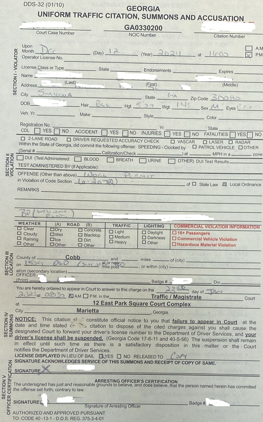 Raids on working without permit, court date on Jan 23 @ Marietta ...