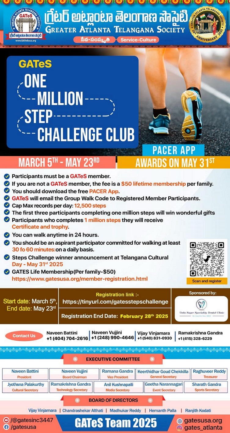 Maintain healthy habits with GATeS one million step challenge club in ...