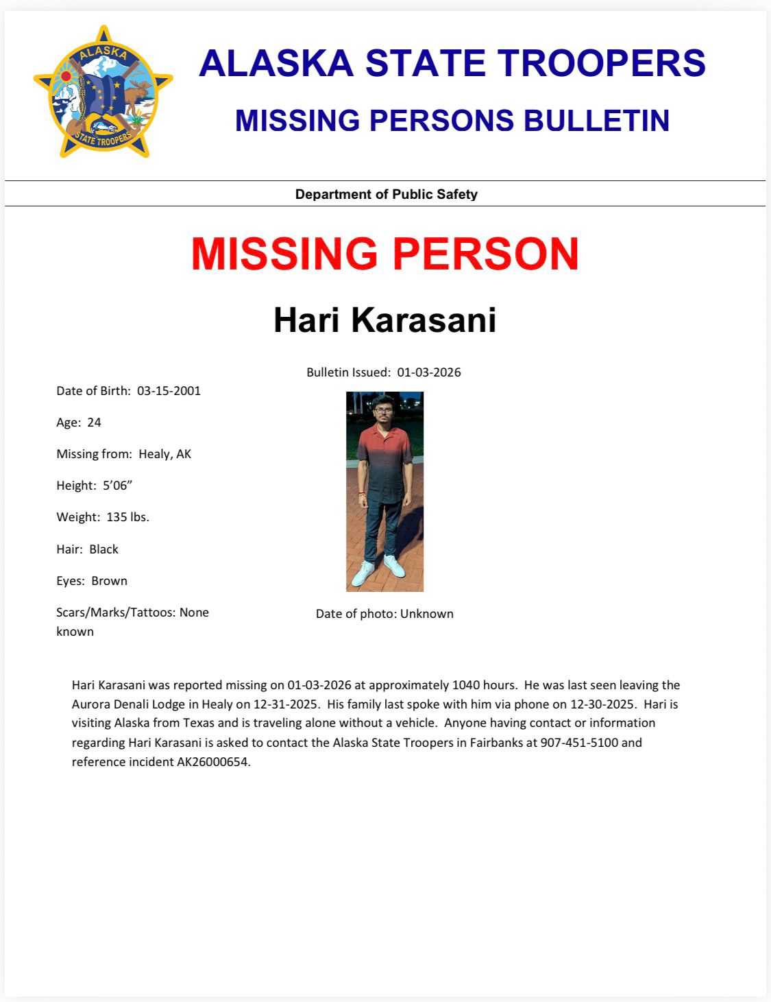 Houston నుంచి Alaska వెళ్లిన గుంటూరు విద్యార్థి హరికృష్ణారెడ్డి కరసాని అదృశ్యం, -40 డిగ్రీల ...